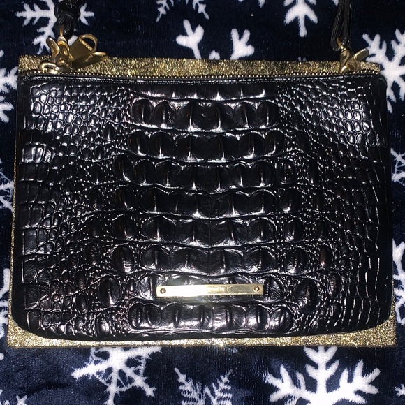 Brahmin | Bags | Brahmin Elegant Black Crocodileembossed Clutch | Poshmark